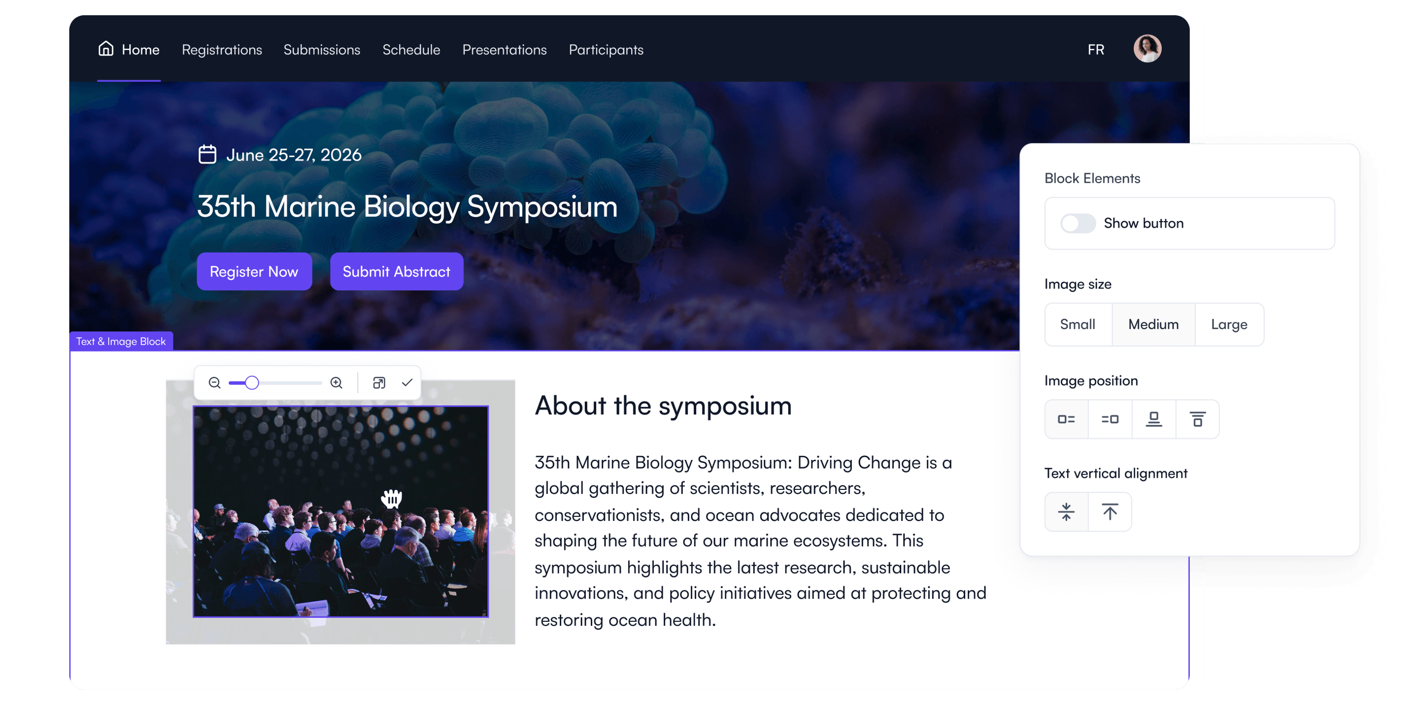 Event Website for Scientific Conference - Fourwaves