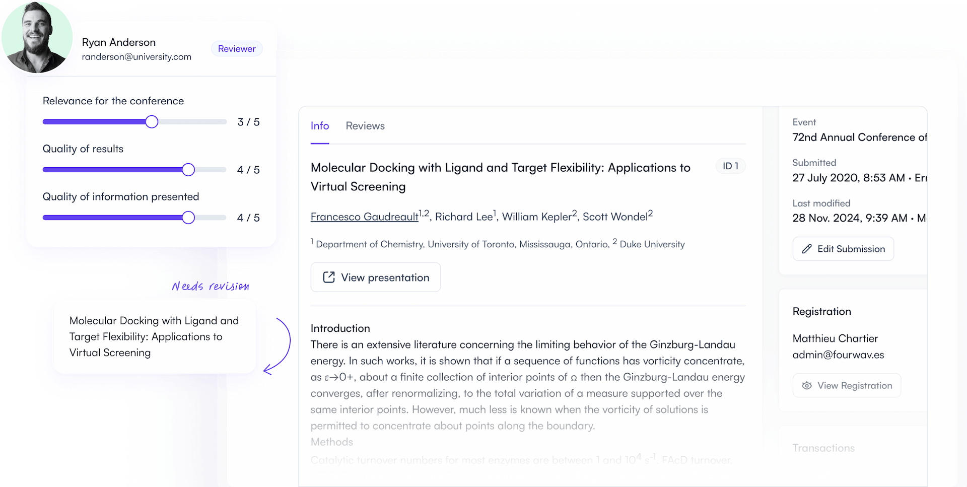 Modern Conference Software for Academics - Fourwaves