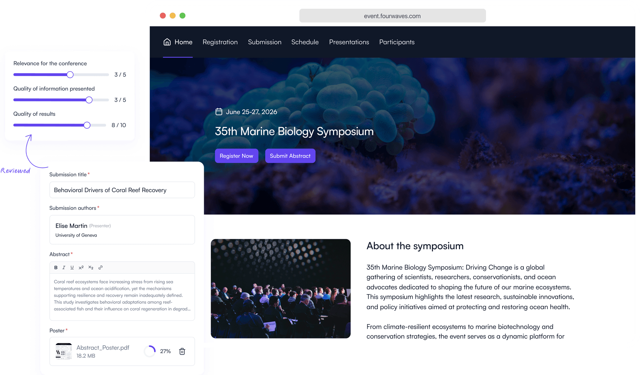 Modern Conference Software for Academics - Fourwaves
