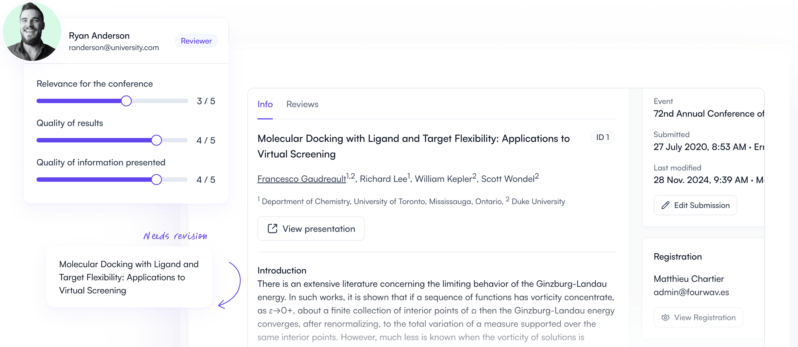 Modern Conference Software for Academics - Fourwaves